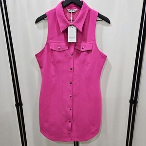 Amanda Uprichard | Dresses | New Amanda Uprichard Hot Pink Bryson Snap ...